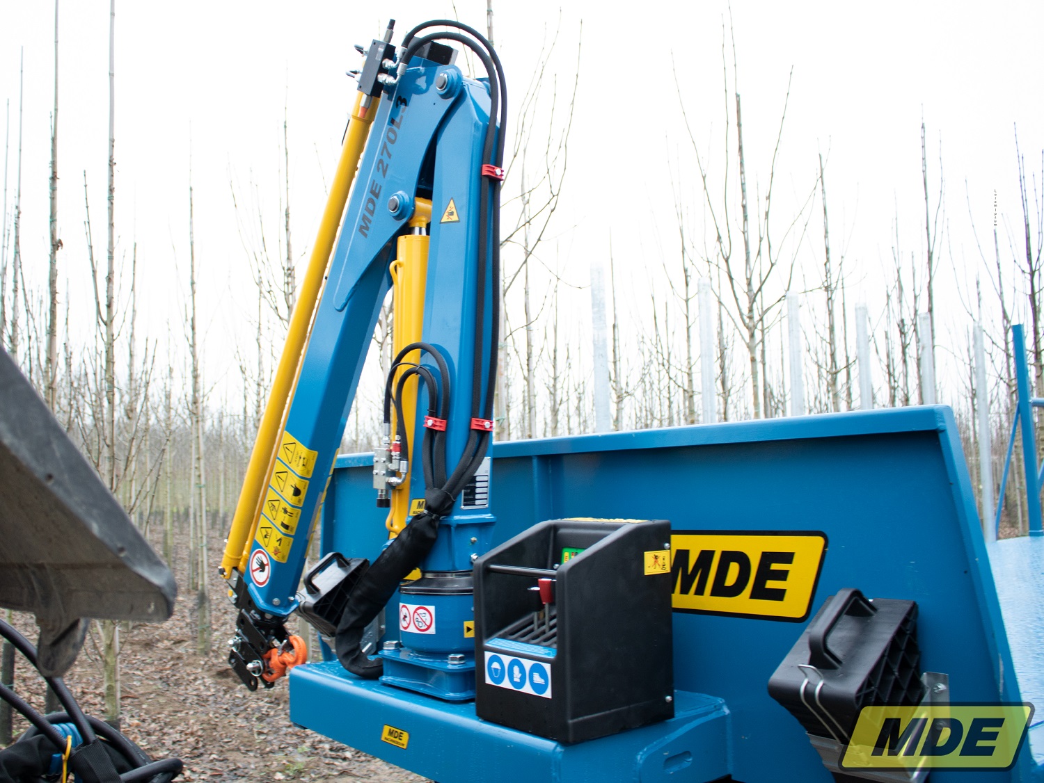 MDE Tree Transport Trailer BTW4x0 + Tree Loading Crane | MDE Machinebouw