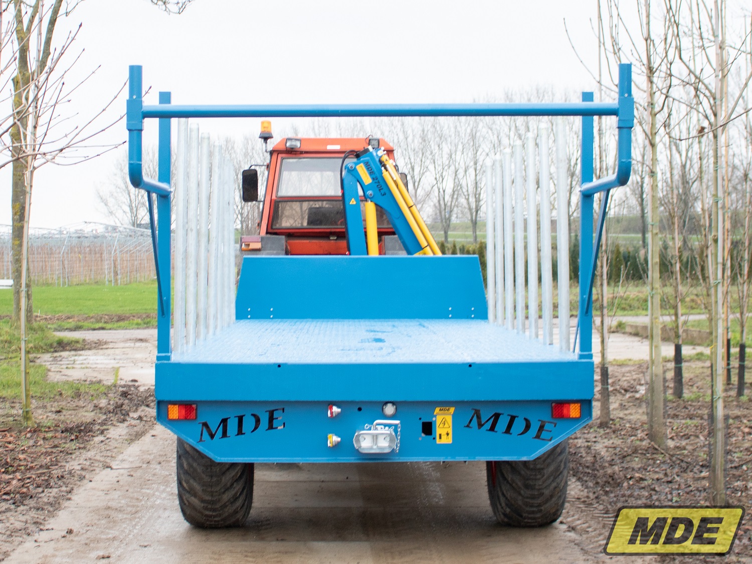 MDE Tree Transport Trailer BTW4x0 + Tree Loading Crane | MDE Machinebouw